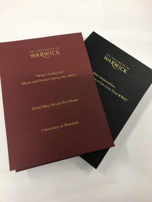 DISSERTATIONS THESIS PRINTED BOUND THIS WEEK News Helix Binders